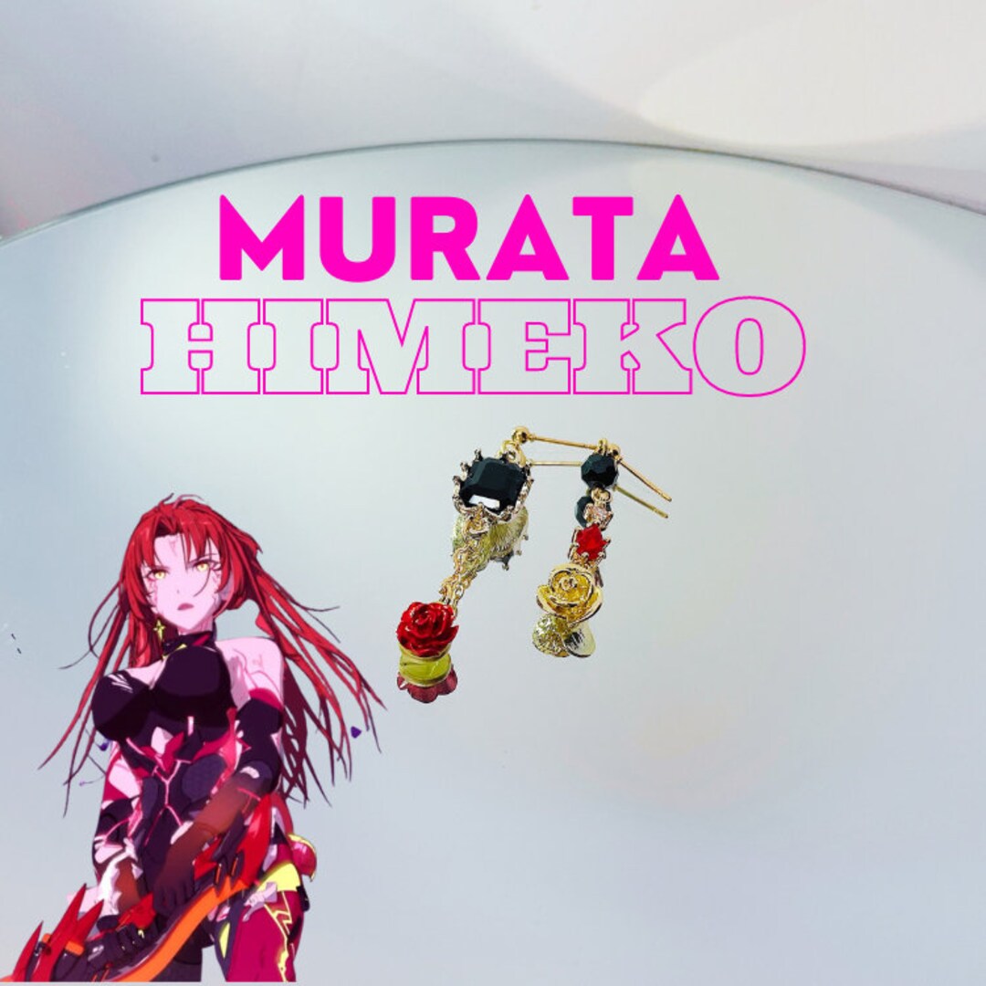 Murata Himeko Honkai Impact Genshin Inspired 14k Gold Earrings Anime ...