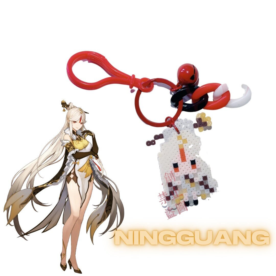 Ningguang Genshin Impact Inspired Key Chain Anime Pendant Cute ...
