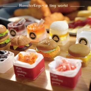 Artisan Fast Food Japanese Keycaps Cute Hamburger/ice Cream/fried ...