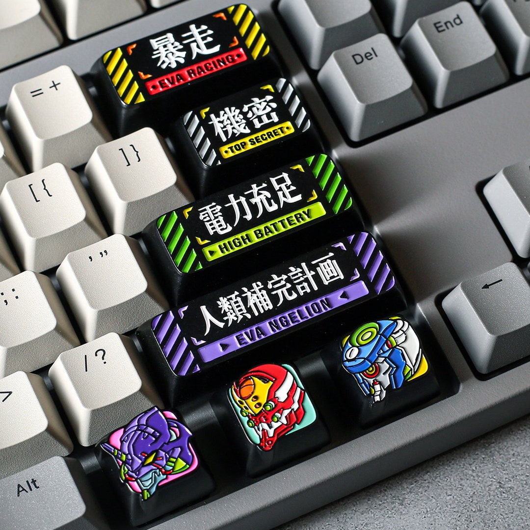 Anime EVA Inspired Metal Keycaps Set Custom Gifts - Etsy