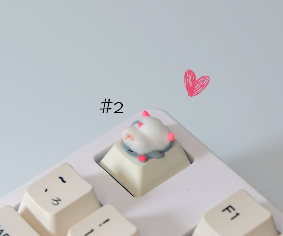 Cute Fat Hamster Artisan Keycaps Custom Resin Mechanical - Etsy