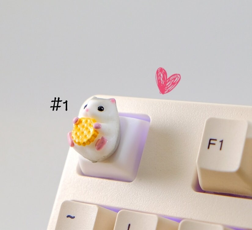 Cute Fat Hamster Artisan Keycaps Custom Resin Mechanical - Etsy