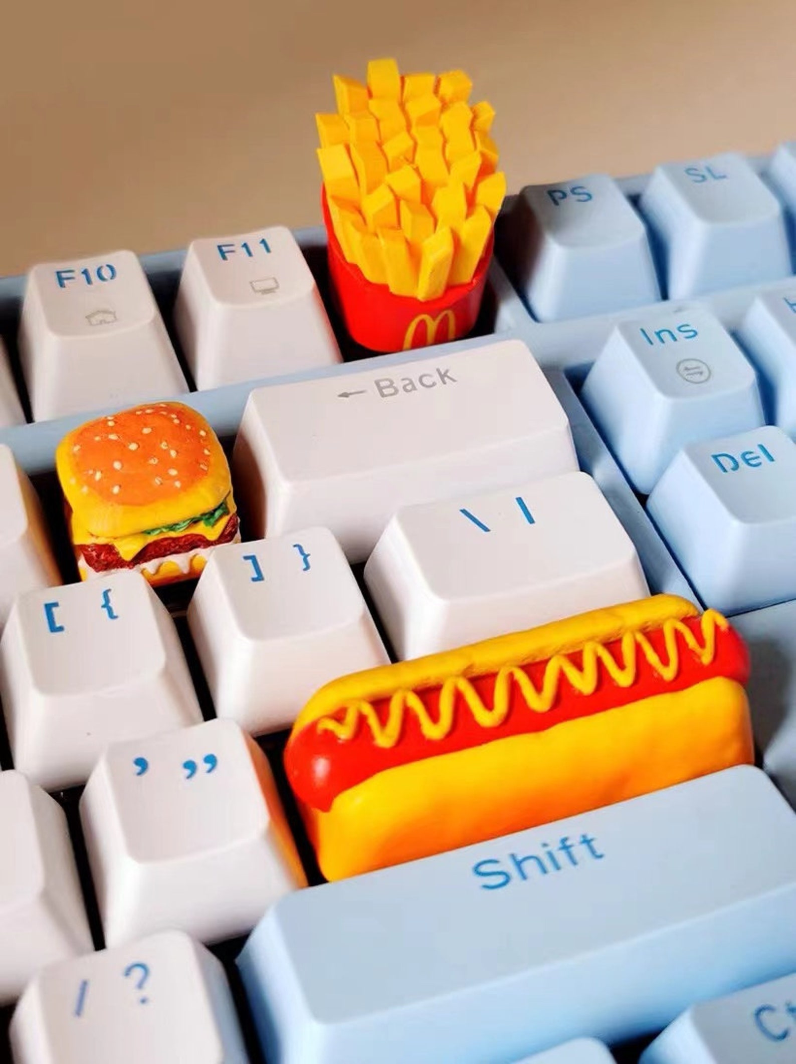 American Food Artisan Keycaps Cute Hamburger Resin Keycap Set Gifts - Etsy