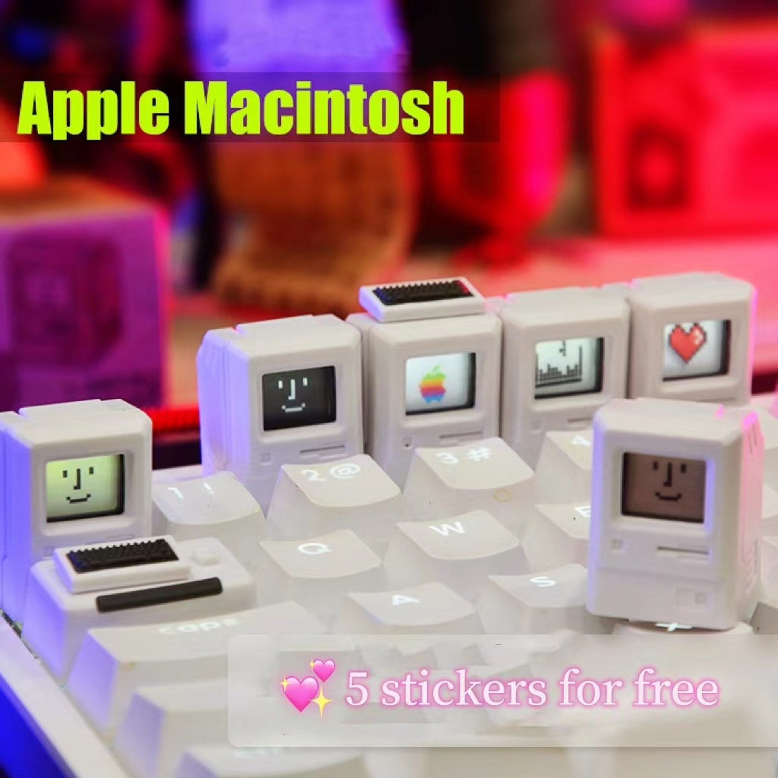 Apple Macintosh Mac Keycaps Artisan Retro Keycap Set Gifts - Etsy