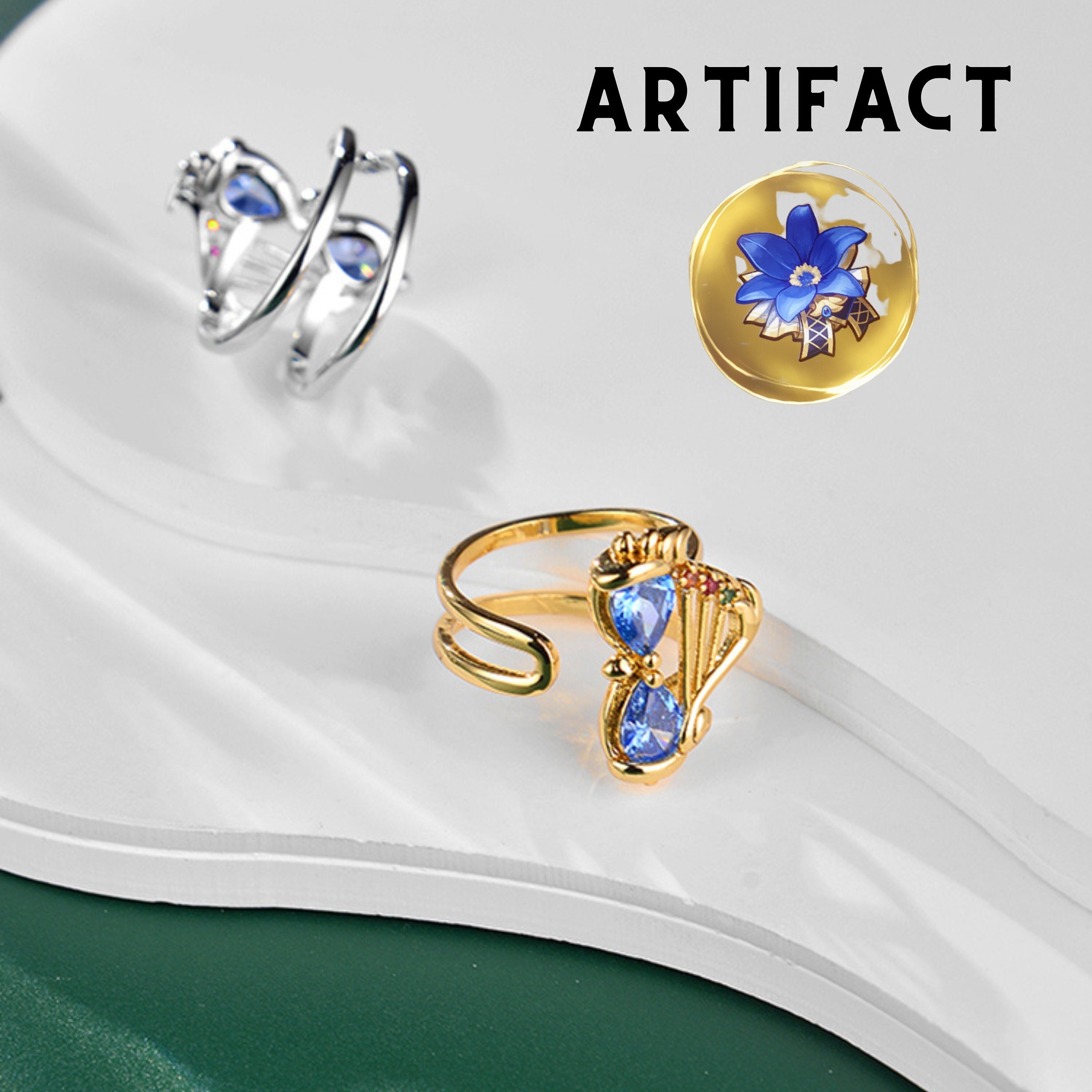 Artifact Genshin Inspired Anime Rings Cosplay Personalized Gifts 18k ...