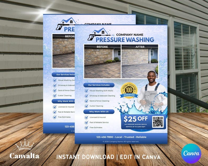Pressure Washing Flyer Template | Power Washing Service Flyer ...
