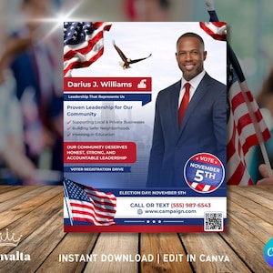 Editable Election Campaign Flyer | Political Flyer Template | Vote ...
