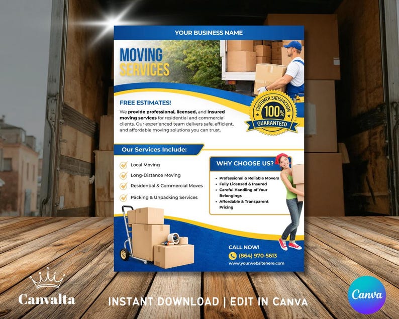 Moving Service Flyer | House Moving Flyer | Professional Movers ...