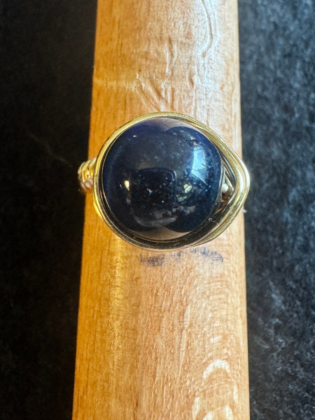 Handmade Minimalist 18 Gauge Gold Wire Size 81/2 Ring, Wire Wrapped in ...