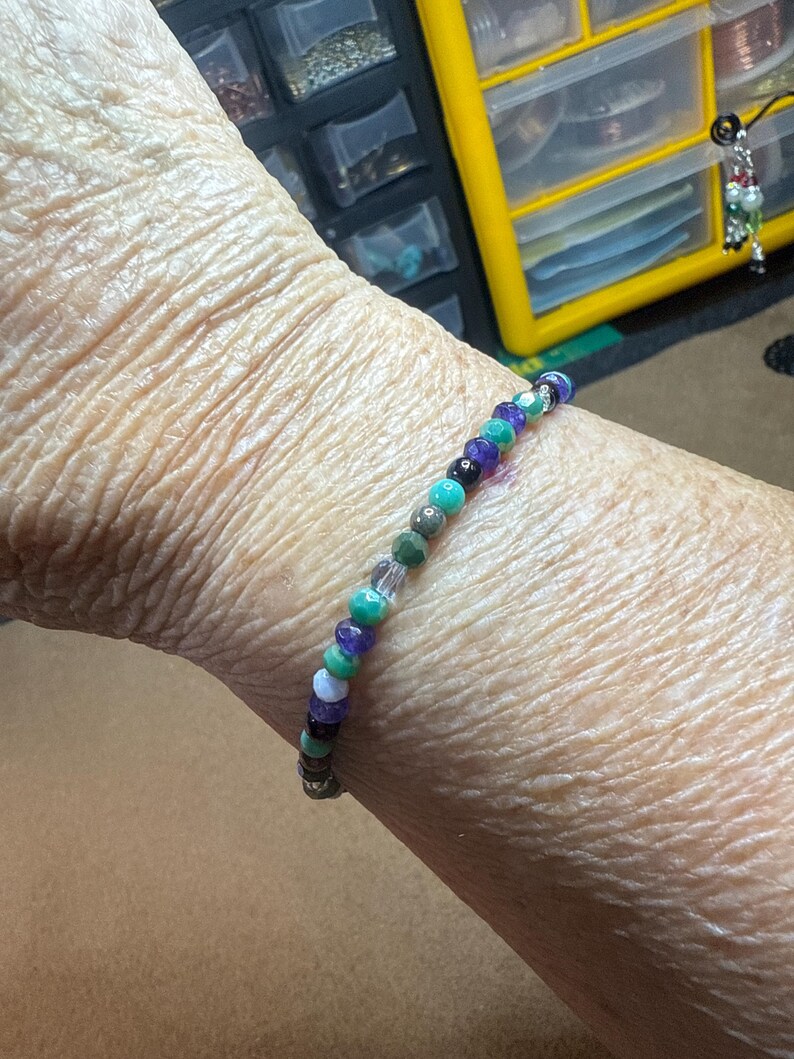 Multi-colored Bracelets -beaded Bracelets -handmade Bracelets -elastic ...