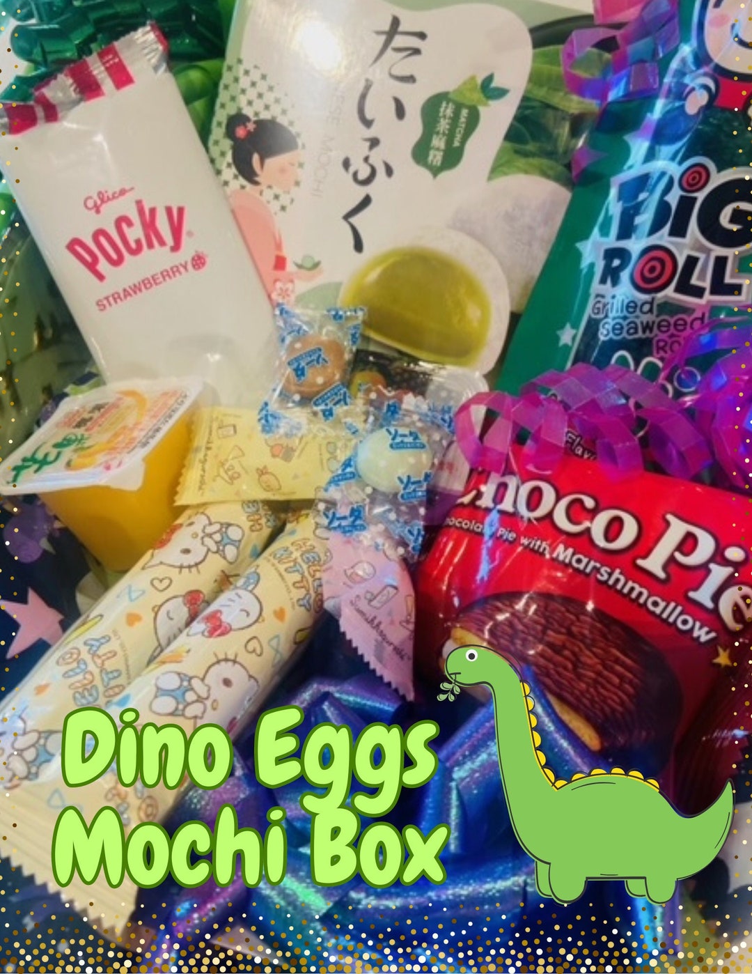 Kawaii Mochi Snack Box kawaii Dino Mochi Box - Etsy