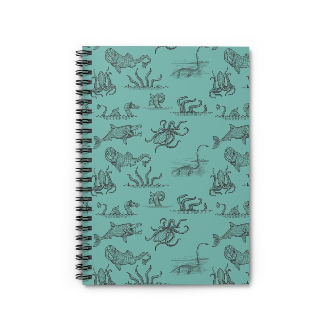 Vintage Sea Monster Notebook in Haint Blue - Etsy