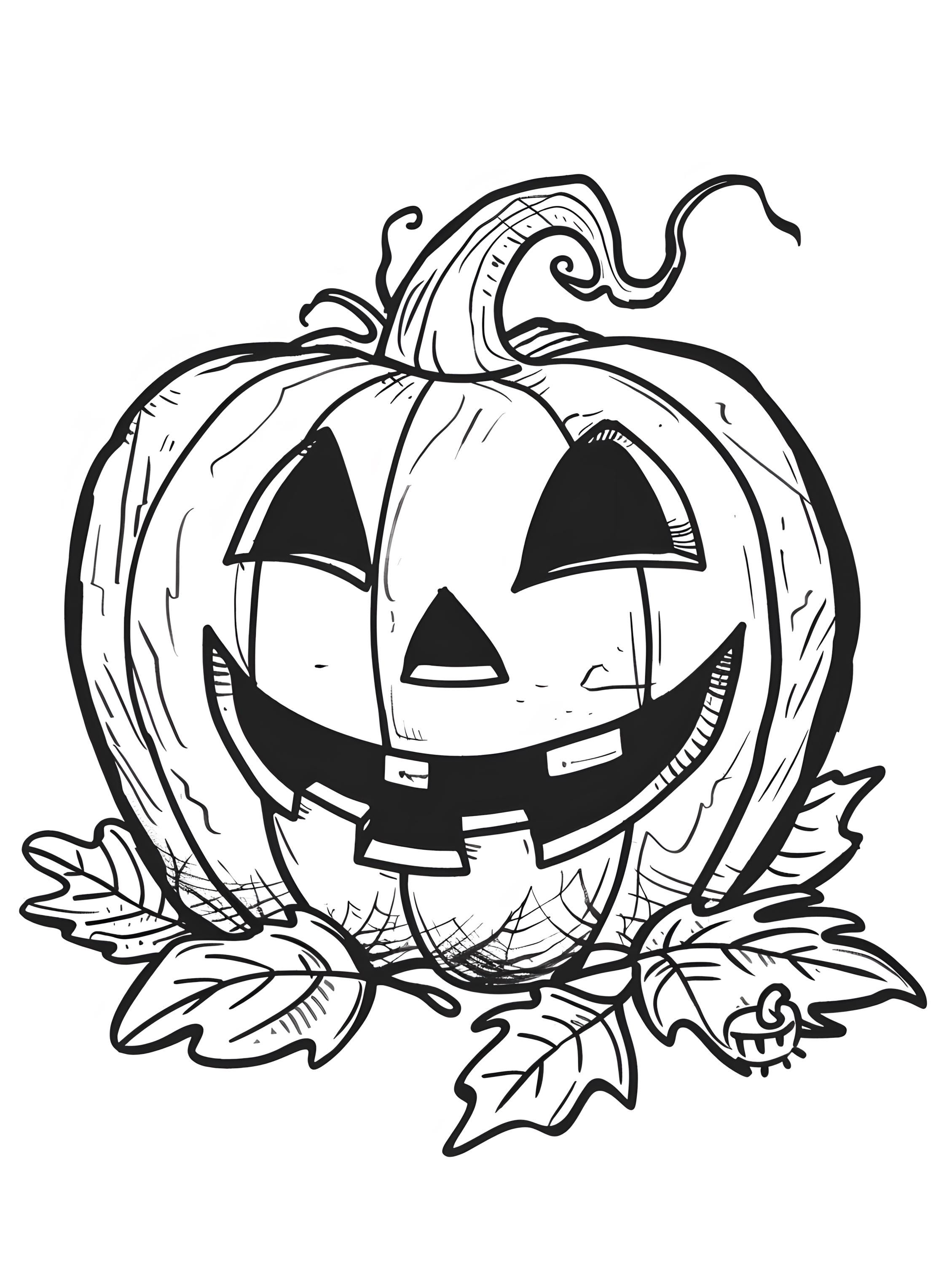 Printable Pumpkin Coloring Pages. Cute Halloween Coloring Pages. Kids ...