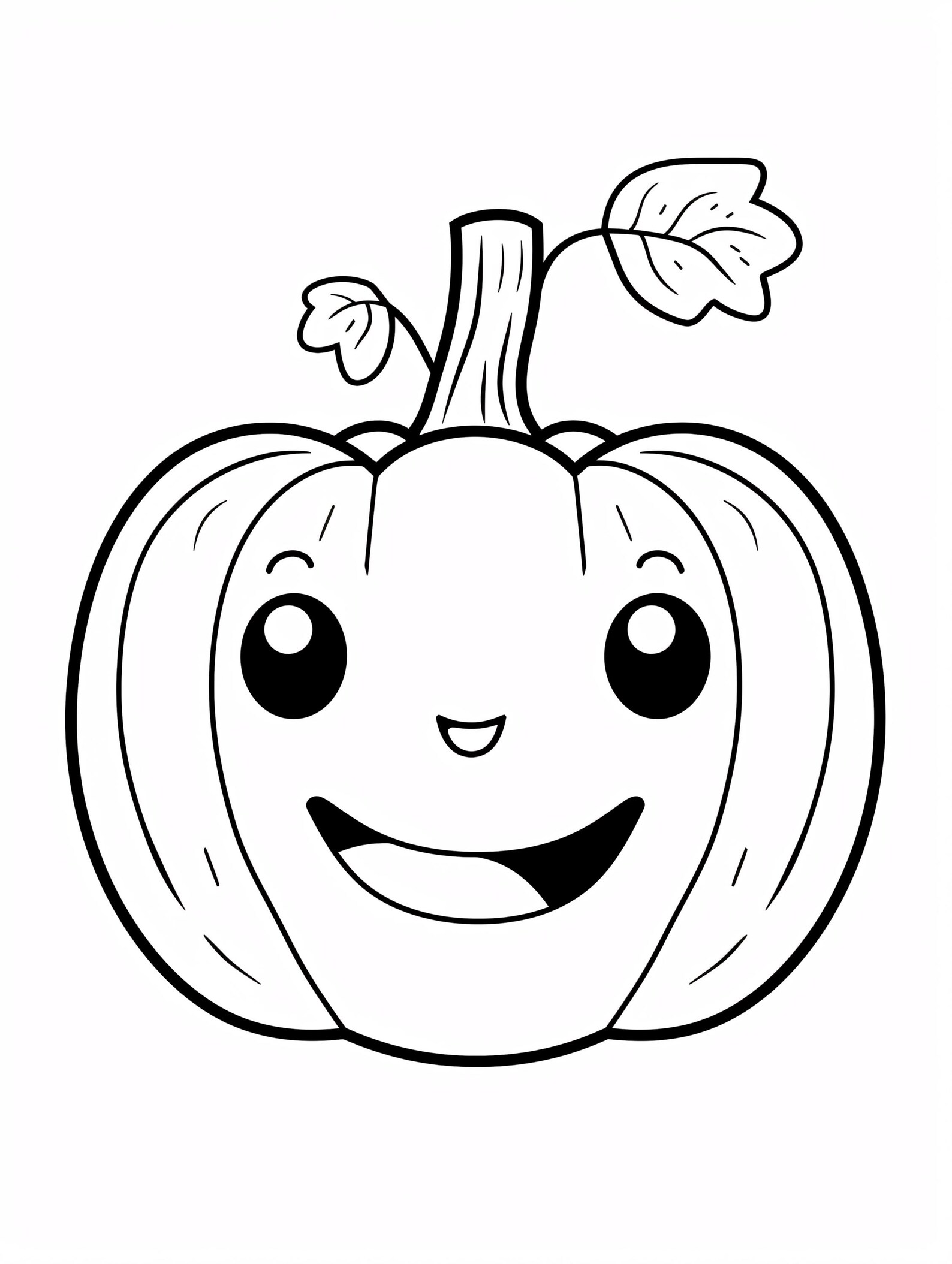 Printable Pumpkin Coloring Pages. Cute Halloween Coloring Pages. Kids ...