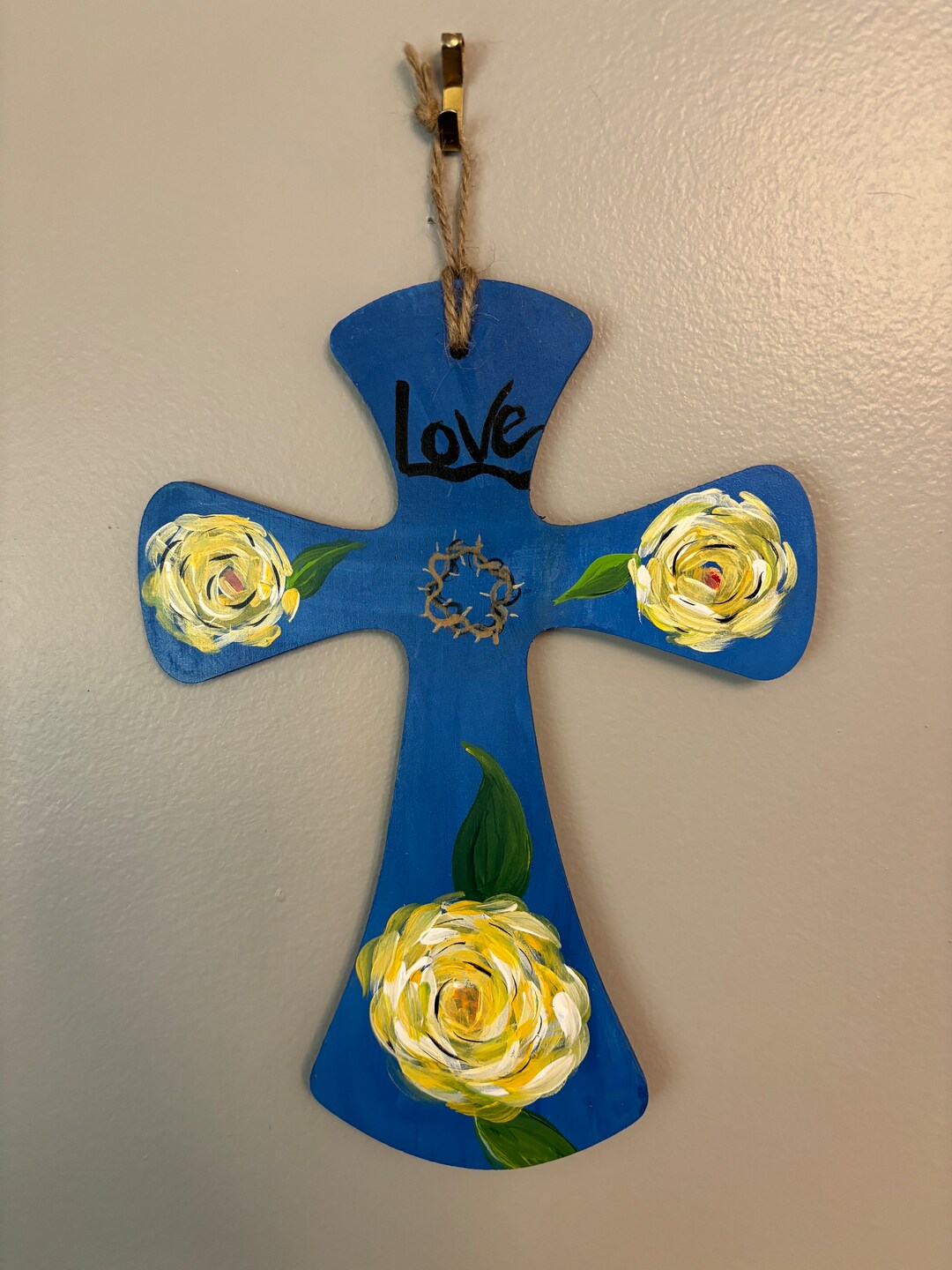 Small Hand Painted Cross, Painted Cross, Cross, Decorative Cross - Etsy