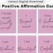 Positive Affirmation Card Deck, Vision Board Printables, Cards for Law ...