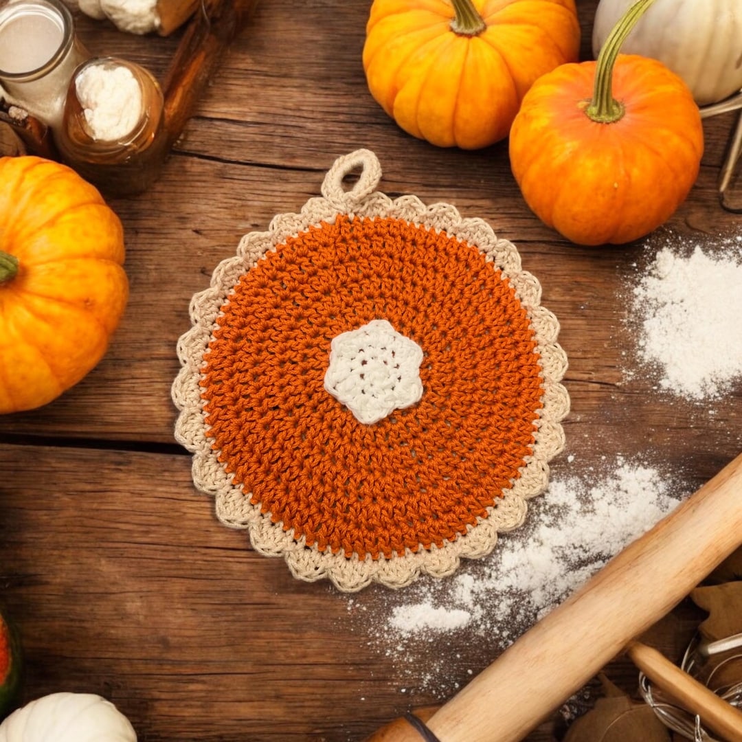 Decorative Pie Potholders Double Layered Whipped Cream Accent Handmade ...