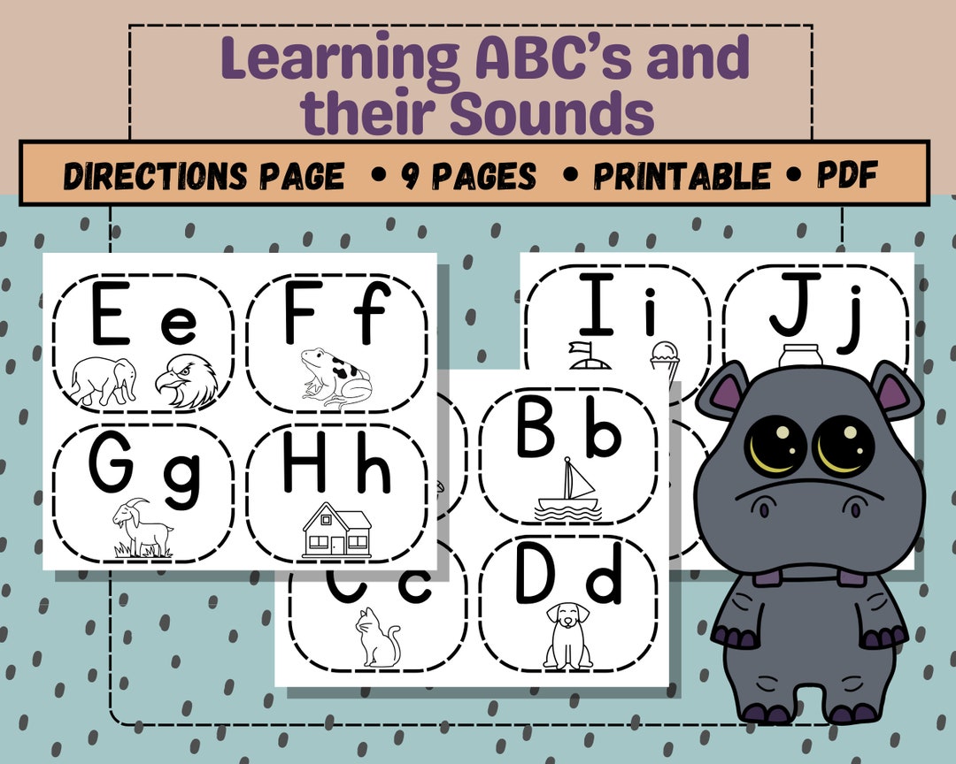 Learning Alphabet Worksheets, ABC Sounds, Kindergarten Worksheets ...