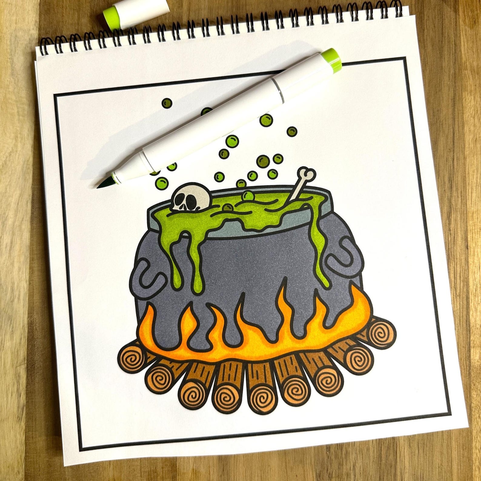 Spooky Halloween Coloring Book, Bold and Easy Coloring Book, Thick ...