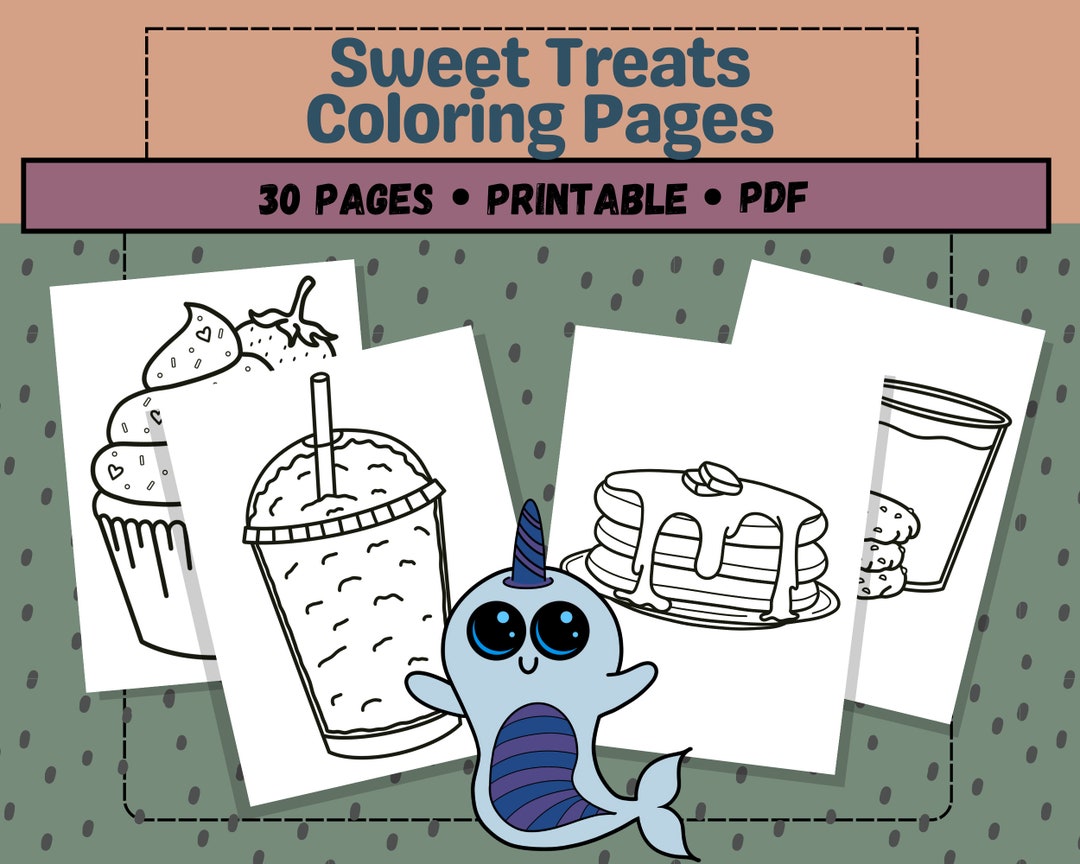 Sweet Treats Coloring Pages, Coloring Pages for Kids, Coloring for ...