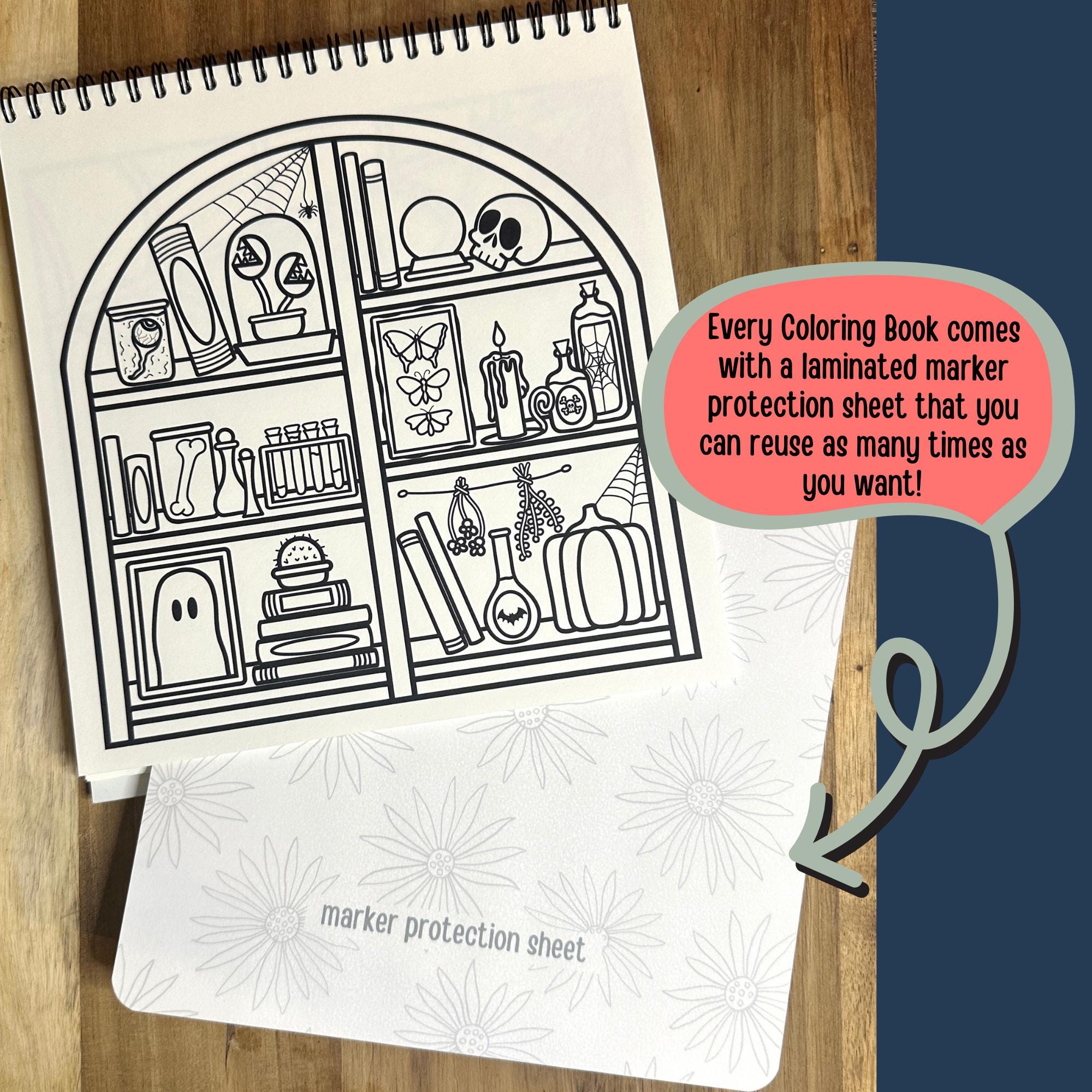 Spooky Halloween Coloring Book, Bold and Easy Coloring Book, Thick ...