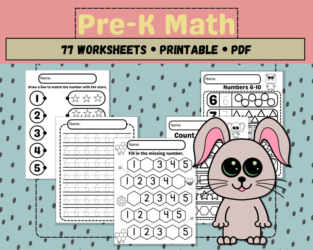 Pre-k Math Worksheets, Printable Worksheets for Kids, Pre School ...