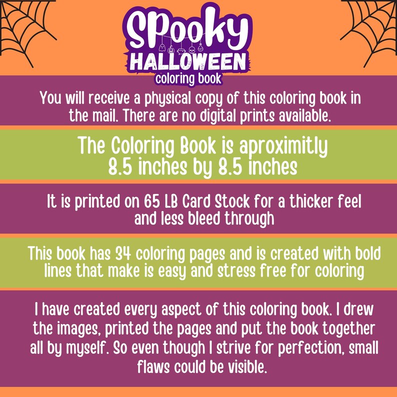 Spooky Halloween Coloring Book, Bold and Easy Coloring Book, Thick ...