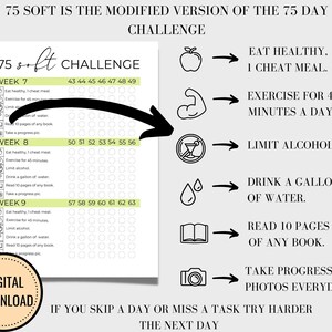 75 Soft Challenge Bundle Printable, 75 Soft Tracker, 75 Soft Printable ...