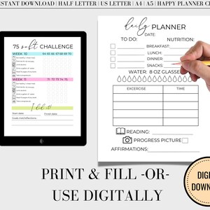 75 Soft Challenge Bundle Printable, 75 Soft Tracker, 75 Soft Printable ...