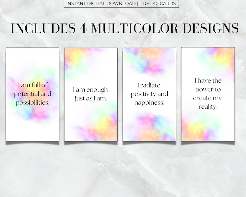 Daily Affirmations for Teens, Printable Affirmation Cards, Motivational ...