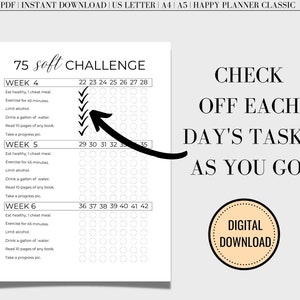 Editable 75 Soft Challenge Printable, 75 Soft Tracker, 75 Soft ...