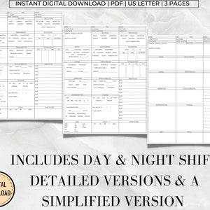 Nurse Report Sheet Med Surg, Nursing Brain, Hourly Layout Day & Night ...