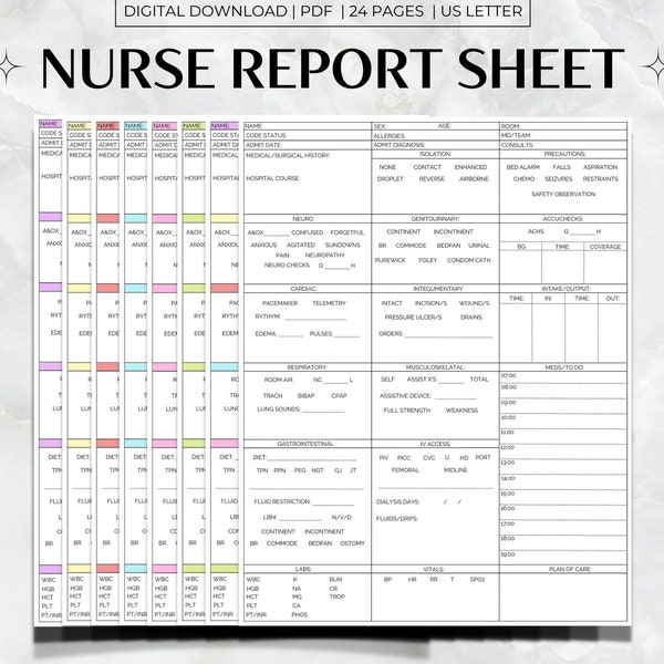 Night Shift Report Med Surg - Etsy