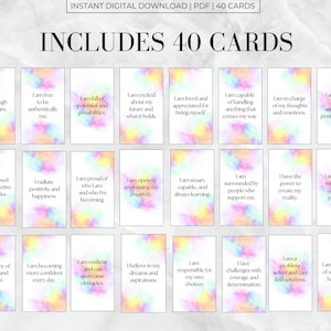 Daily Affirmations for Teens, Printable Affirmation Cards, Motivational ...