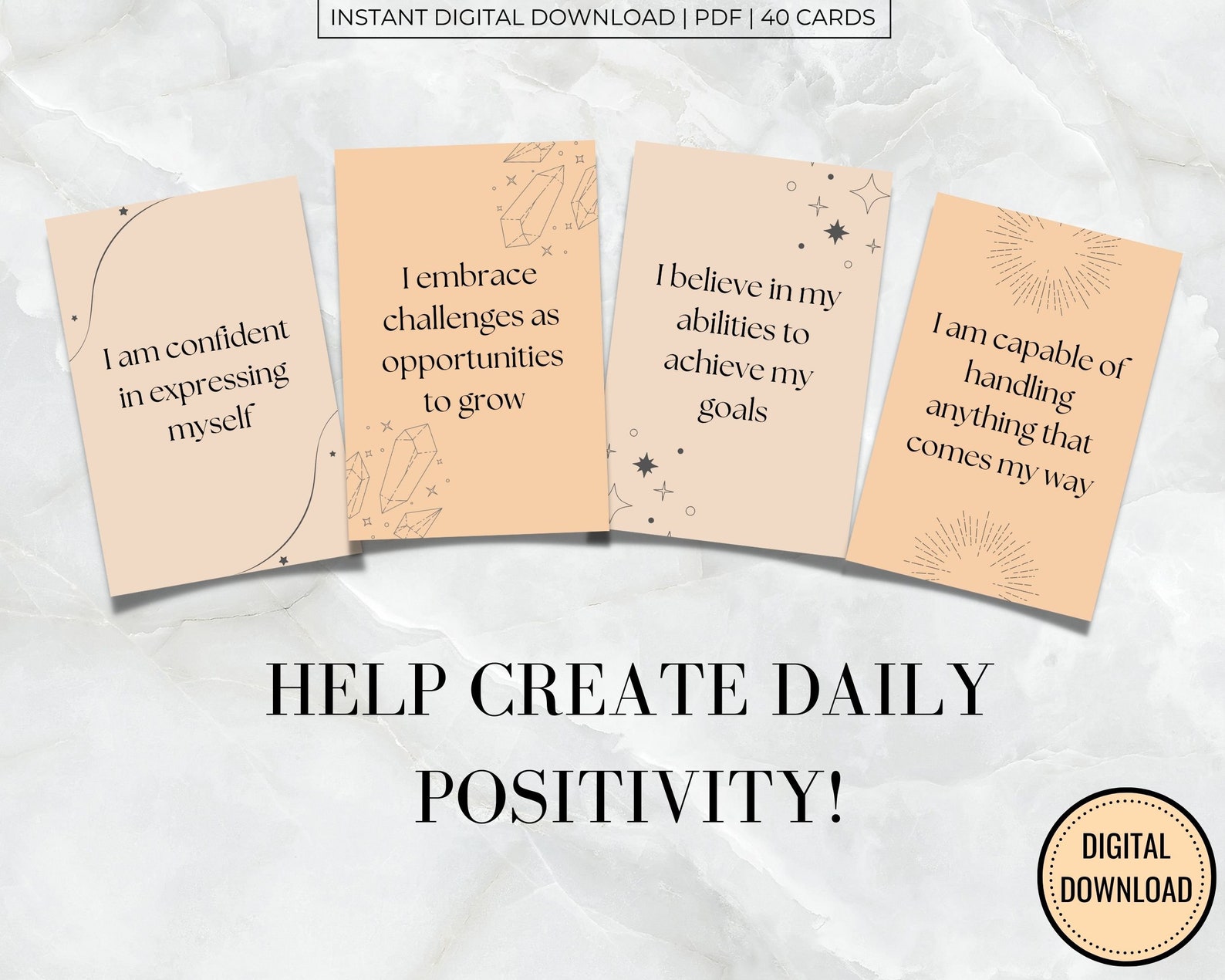 Daily Affirmations for Teens, Printable Affirmation Cards, Motivational ...