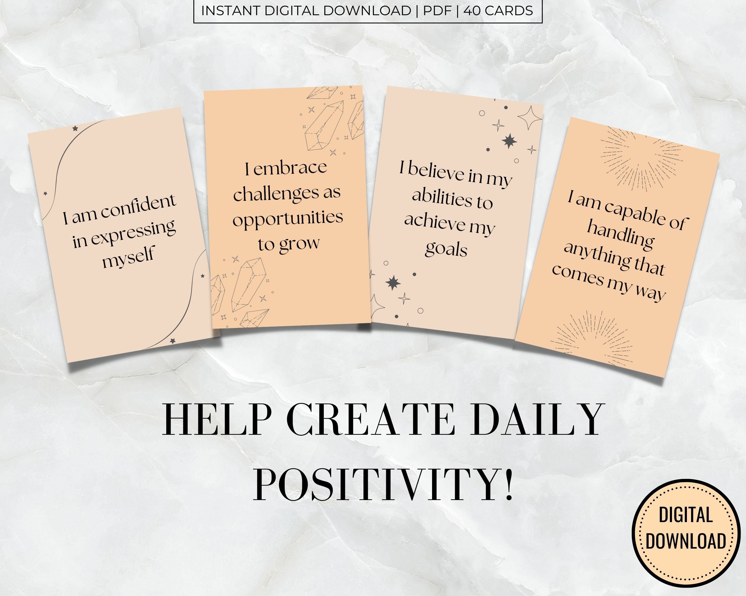 Daily Affirmations for Teens, Printable Affirmation Cards, Motivational ...