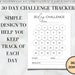 30 Day Challenge Printable, 30 Day Goal Tracker, Monthly Goal Planner ...