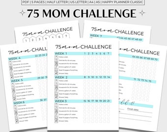 Printable 75 Mom Challenge Tracker - Etsy