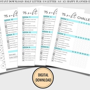 75 Soft Challenge Printable, 75 Soft Tracker, 75 Soft Printable, 75 ...