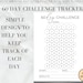 60 Day Challenge Printable, 60 Day Goal Tracker, Monthly Goal Planner ...
