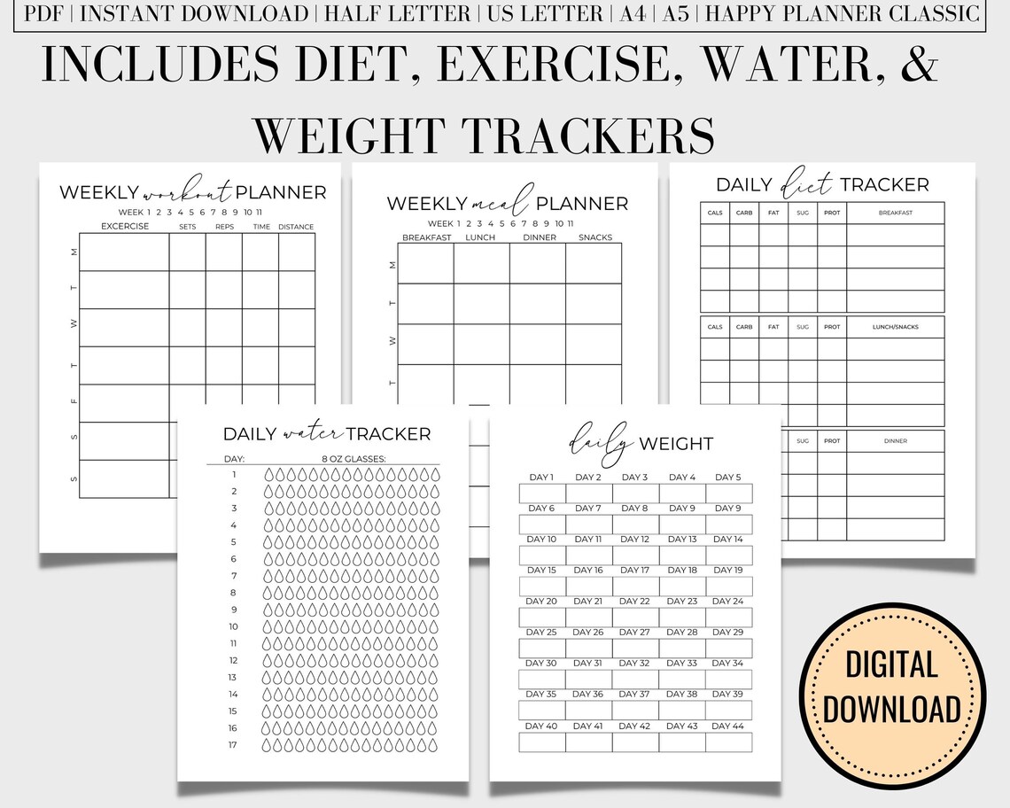 75 Mom Challenge Printable Bundle, 75 Mom Tracker, 75 Mom Printable, 75 ...