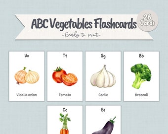 26 ABC Fruits Flashcards Printable Alphabet Cards Fruits Montessori ...