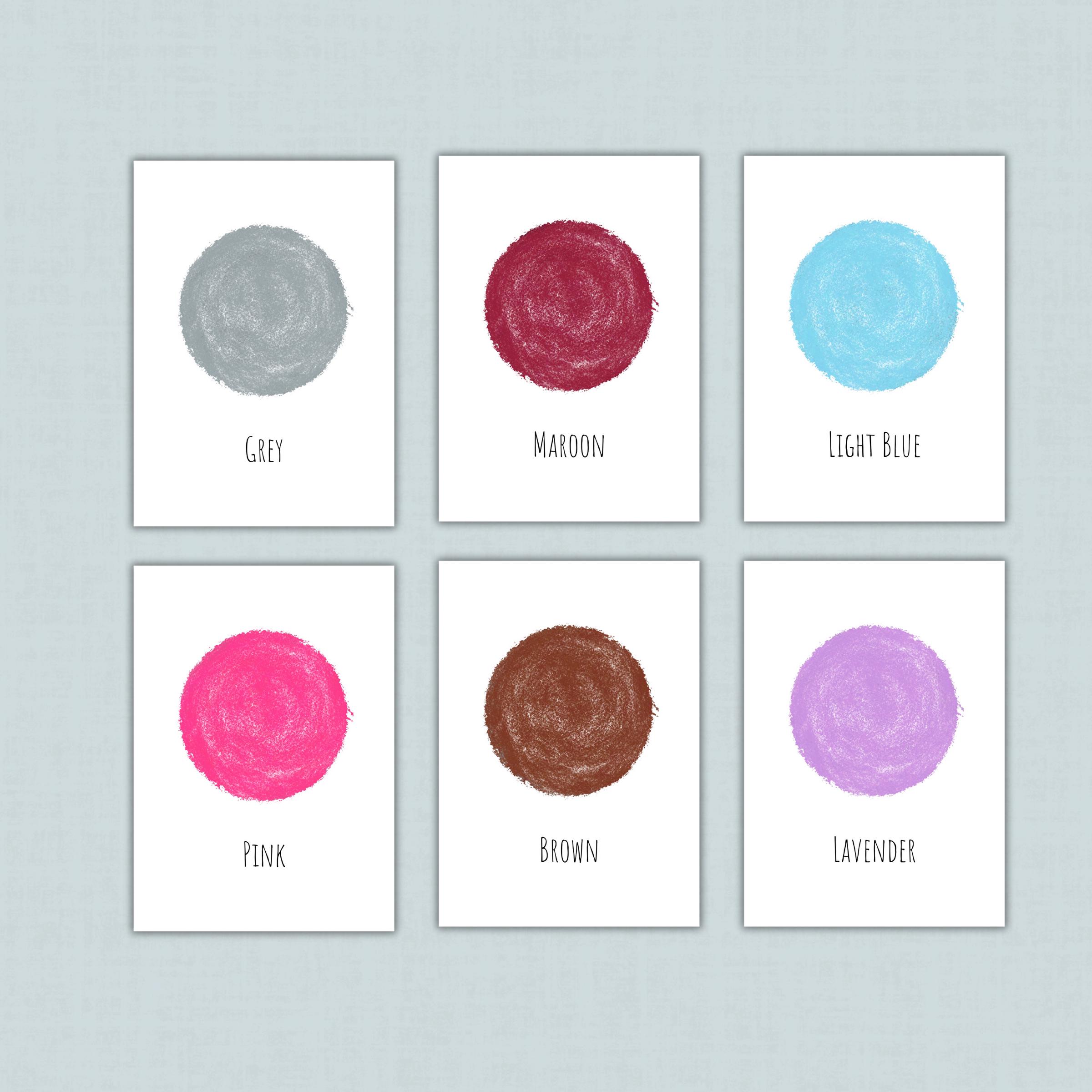 16 Crayon Color Flashcards Printable Montessori Cards Crayon Color ...