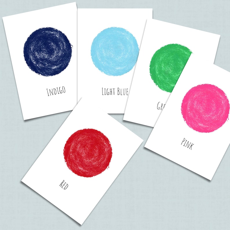 16 Crayon Color Flashcards Printable Montessori Cards Crayon Color ...