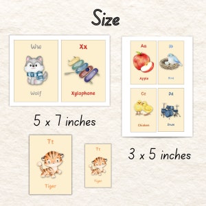 Alphabet Flash Cards Preschool A-Z Cards Printable ABC Flash Cards for ...