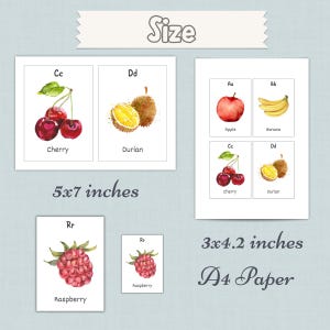 26 ABC Fruits Flashcards Printable Alphabet Cards Fruits Montessori ...