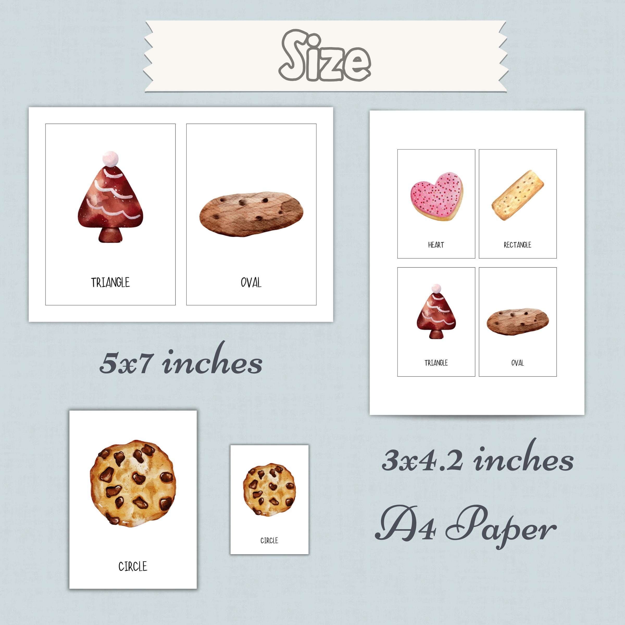 10 Shape Flashcards Printable Shape Cookies Montessori Shape Cards ...