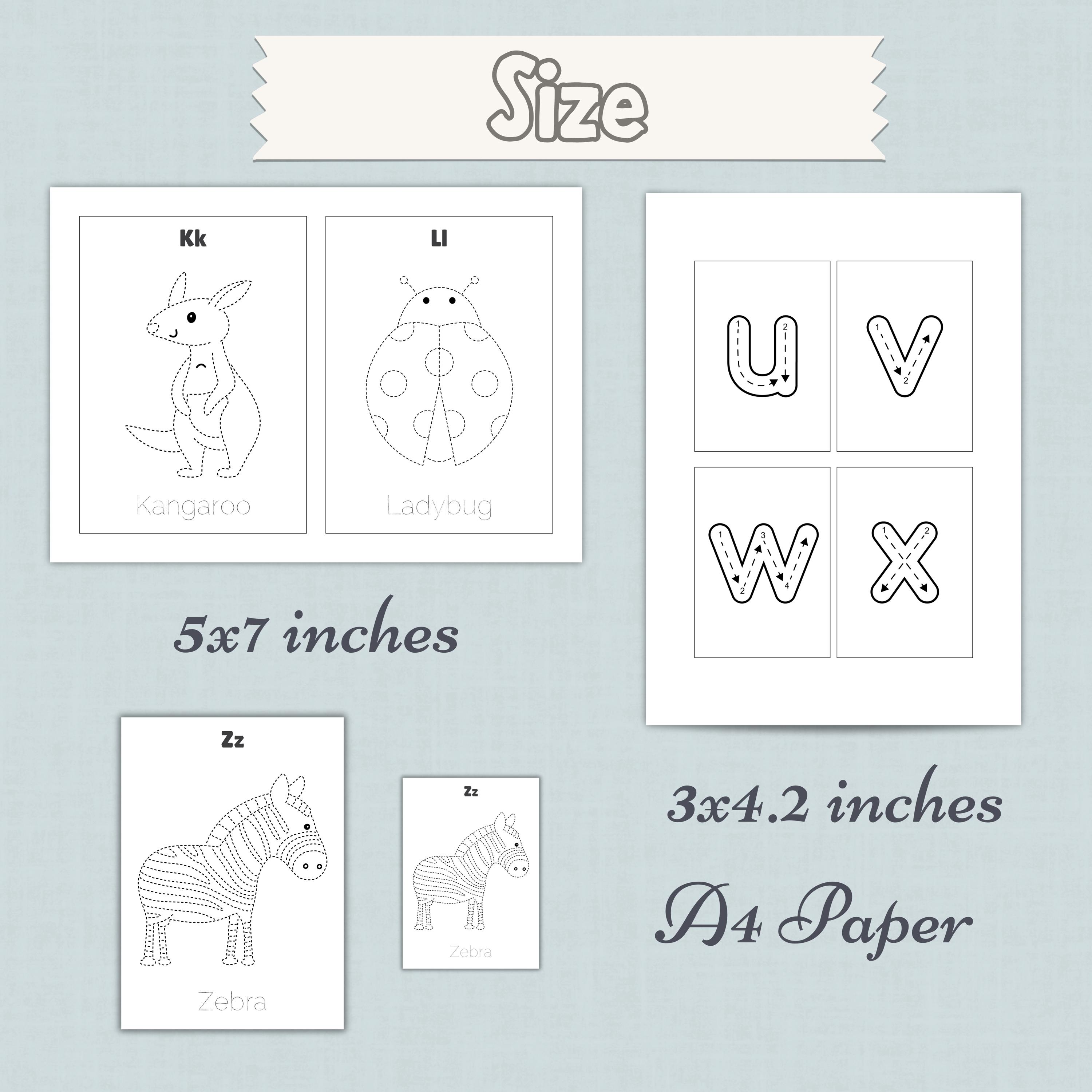 ABC Tracing Cards Printable Tracing Alphabet Letter and Picture ...