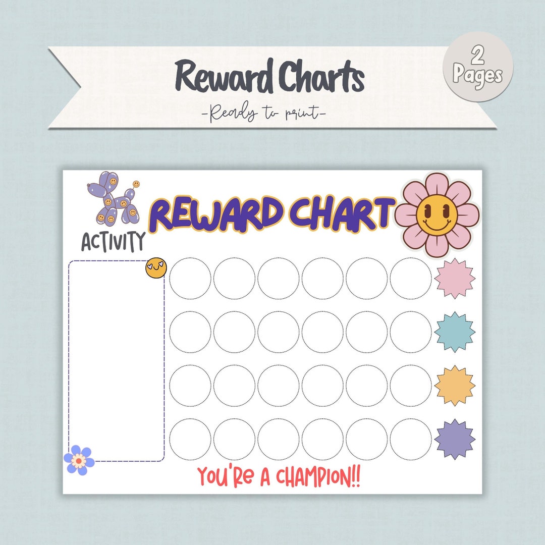 Reward Charts for Motivating Kids Printable Reward Charts Preschool ...