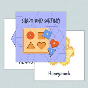 Set of 2 Sorting Flashcards Printable Flashcards Color Sorting Shape ...